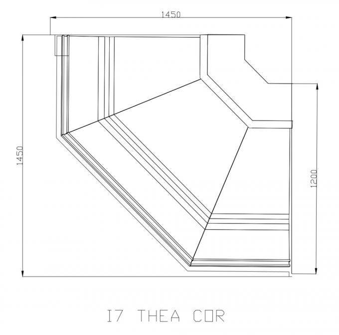 Commercial Open Top Refrigerated Meat Display Cases / Meat Showcase ...
