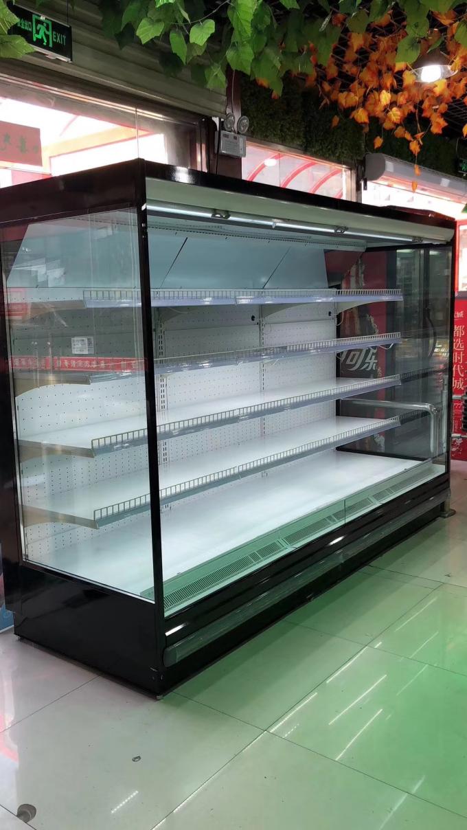 Multideck Open Display Chiller For Hypermarket With Brilliant LED Lighting