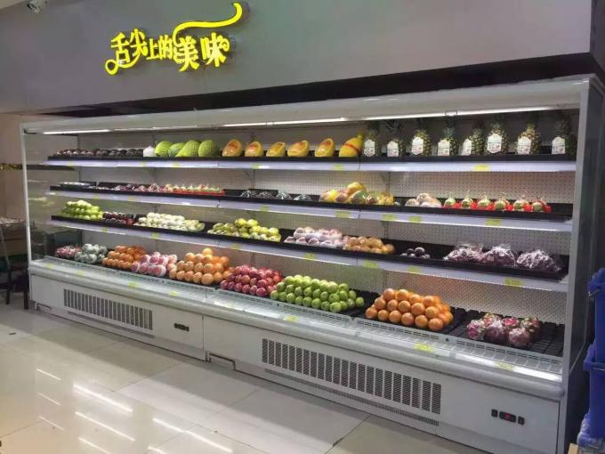 R404a Open Air Display Cooler Merchandisers / Grab And Go Refrigerator