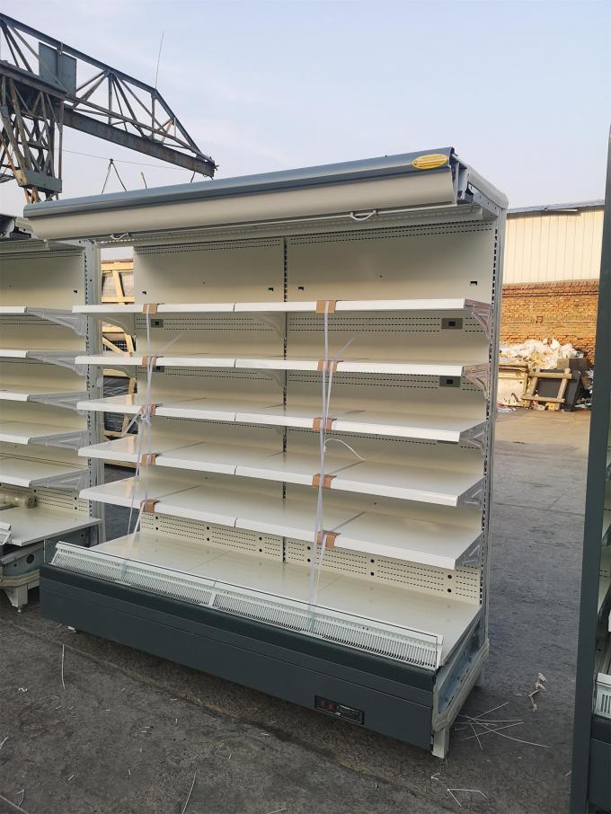 Fruits Display Commercial Open Display Fridge With Dual Air Curtain And ...