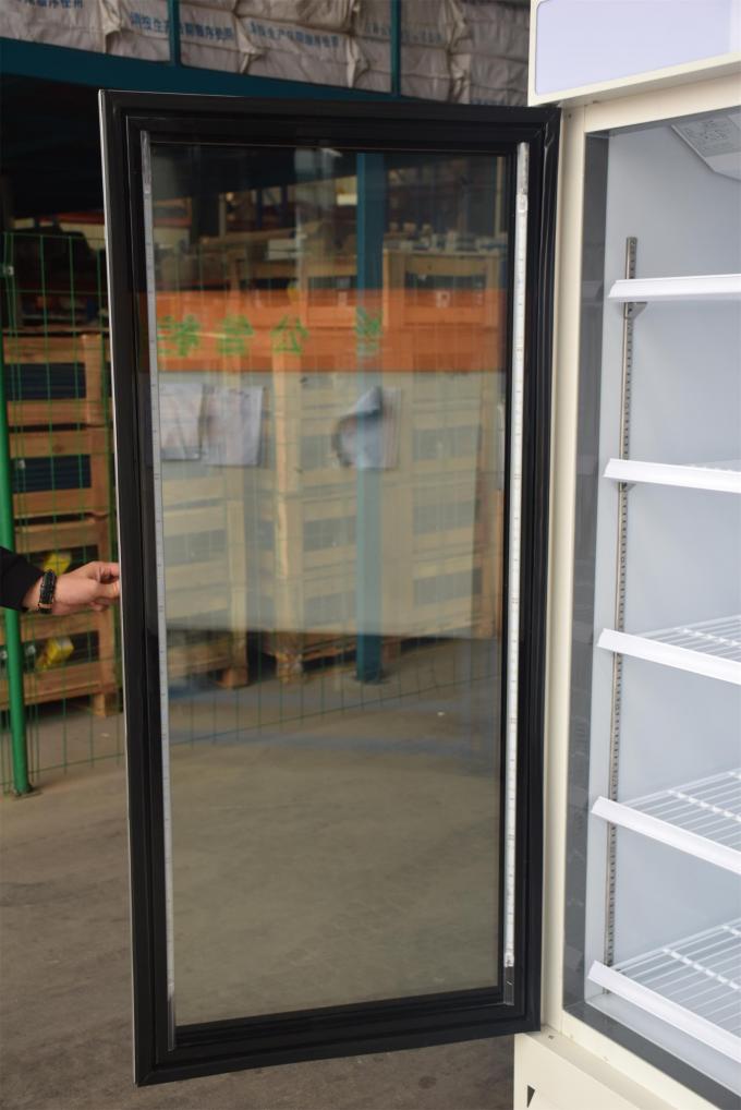 Supermarket Stand Up Glass Door Freezer With Anti Fog Door And LED Lighting