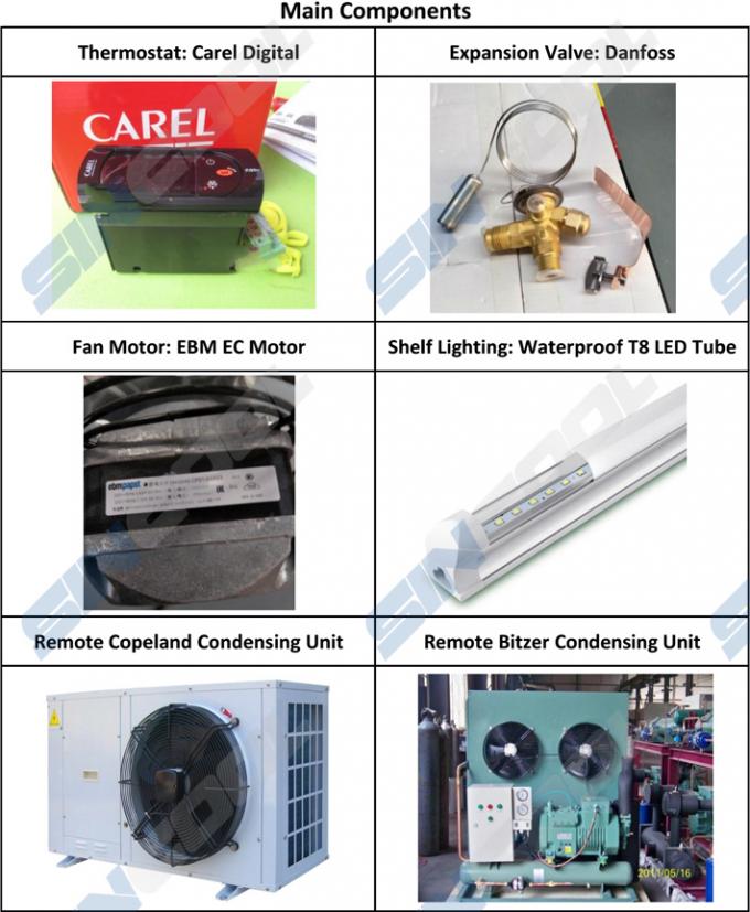 R134a R404a Vertical 3 Tiers Multideck Open Display Refrigerator Rear ...