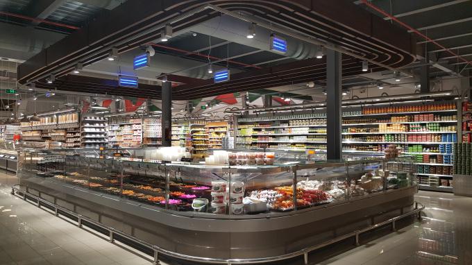 Right Angle Deli Display Refrigerator For Meat Showcase