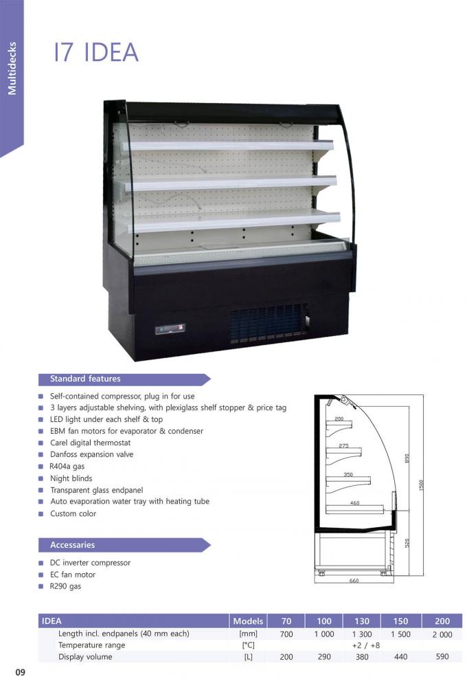 Plug In Semi Vertical Self Service Multideck Cabinets