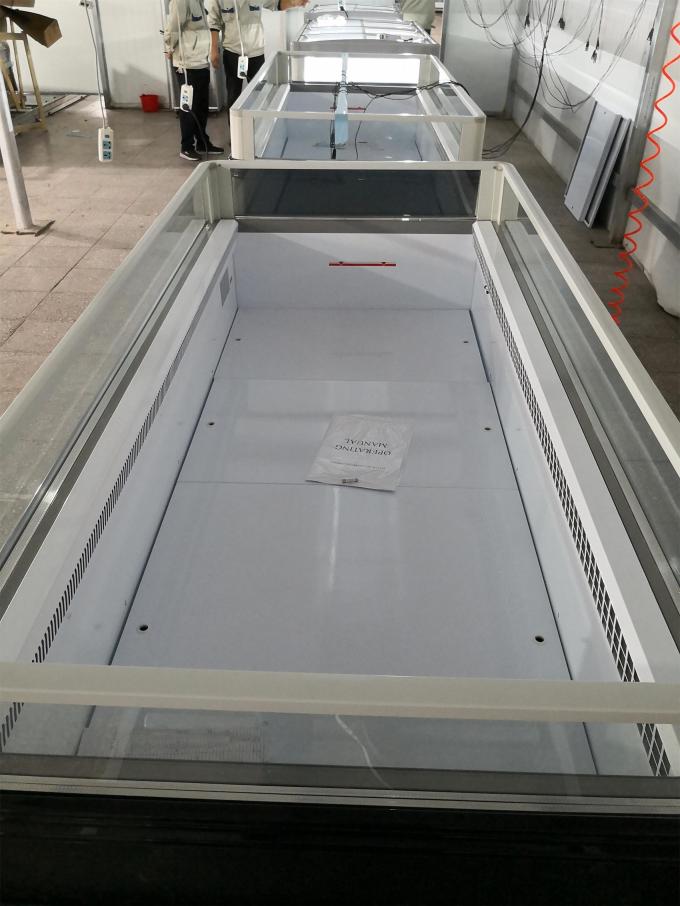 Freezer And Fridge Interchangeable Island Display Refrigerator