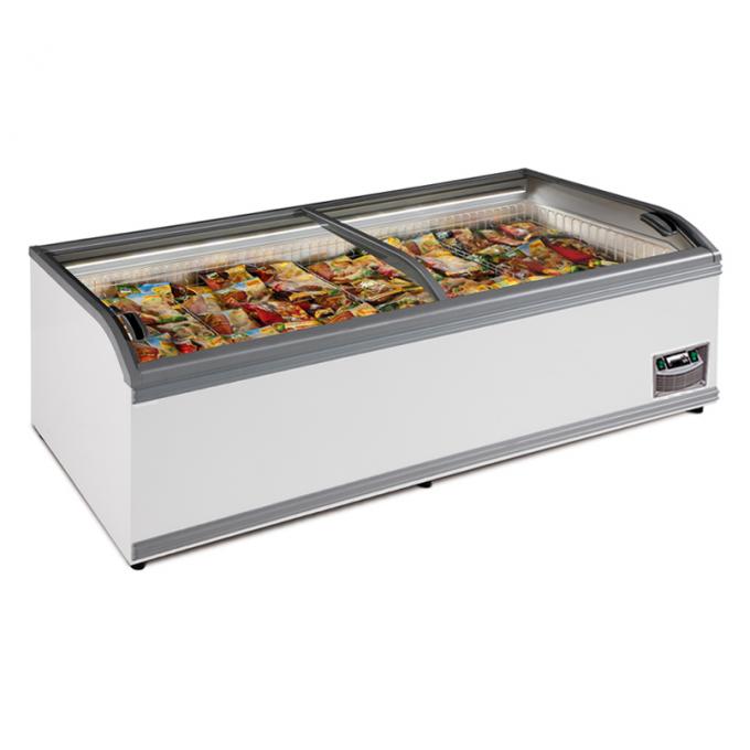 Auto Defrost Horizontal Display Freezer With Sliding Doors