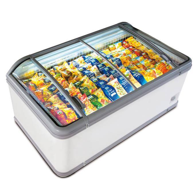 Auto Defrost Horizontal Display Freezer With Sliding Doors