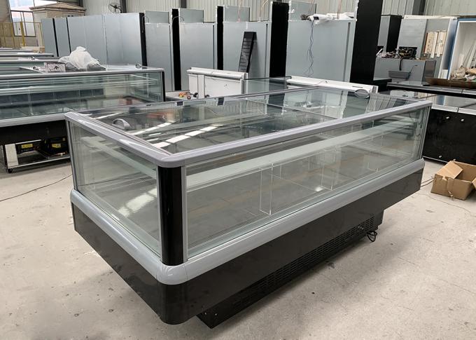 Dual Temperature Panoramic Island Chiller And Freezer With Triple ...