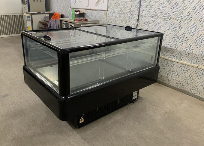 Ventilated Supermarket Panorama Display Fridge Island Chiller‌ With ...