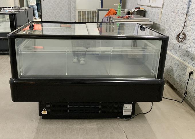 Ventilated Supermarket Panorama Display Fridge Island Chiller‌ With ...