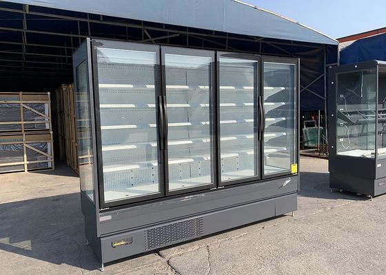 Integral Swing 4 Glass Door Multideck Display Refrigerator R290 Plug In