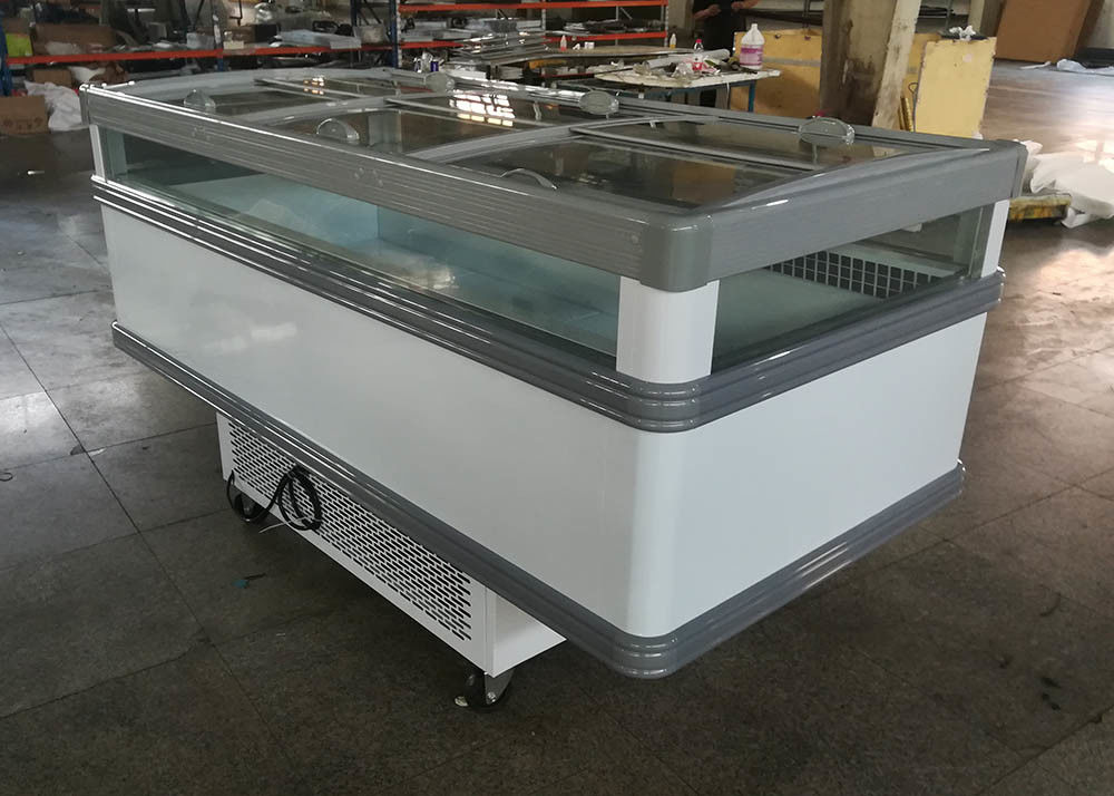 Supermarket Island Dual Temperature Freezer & Chiller‌ with Glass ...