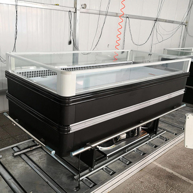 Low Input Power Island Display Fridge Island Display Freezer Dual Temp ...