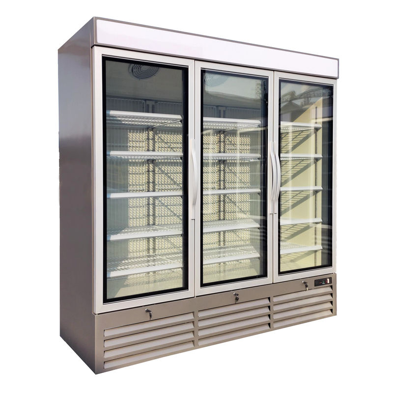 Reach In Upright Display Bar Fridge With Glass Door , Self Contained ...