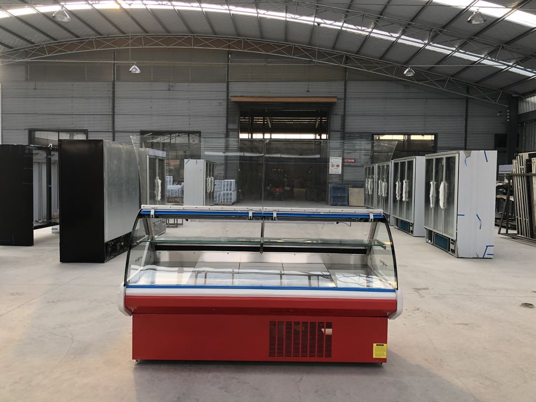 Glass Front Meat Showcase Refrigerator IEC 150L For Butcher Shop