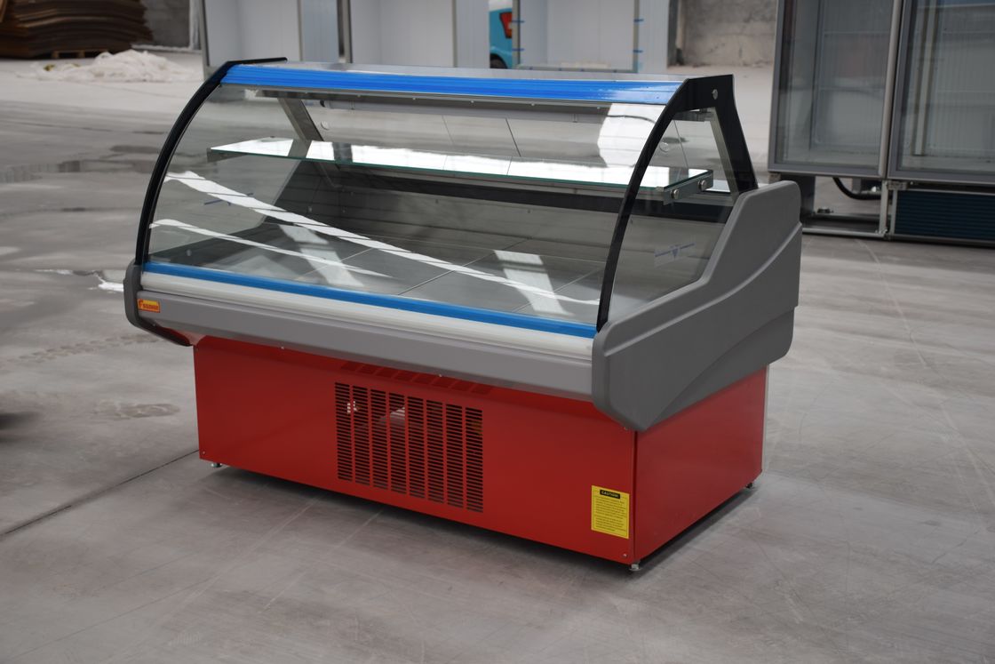 Chile Curved Glass Front Meat Deli Display Refrigerator 200L With Back ...