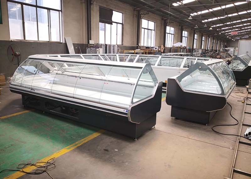 R290 Plug In Top Open Fresh Meat Display Refrigerator Showcase 3750* ...