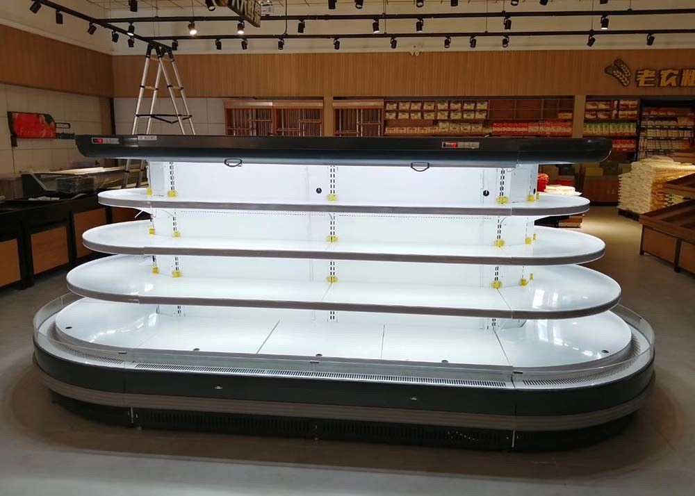 1500mm Height Semi Multideck Island Chiller Round Style Remote Type