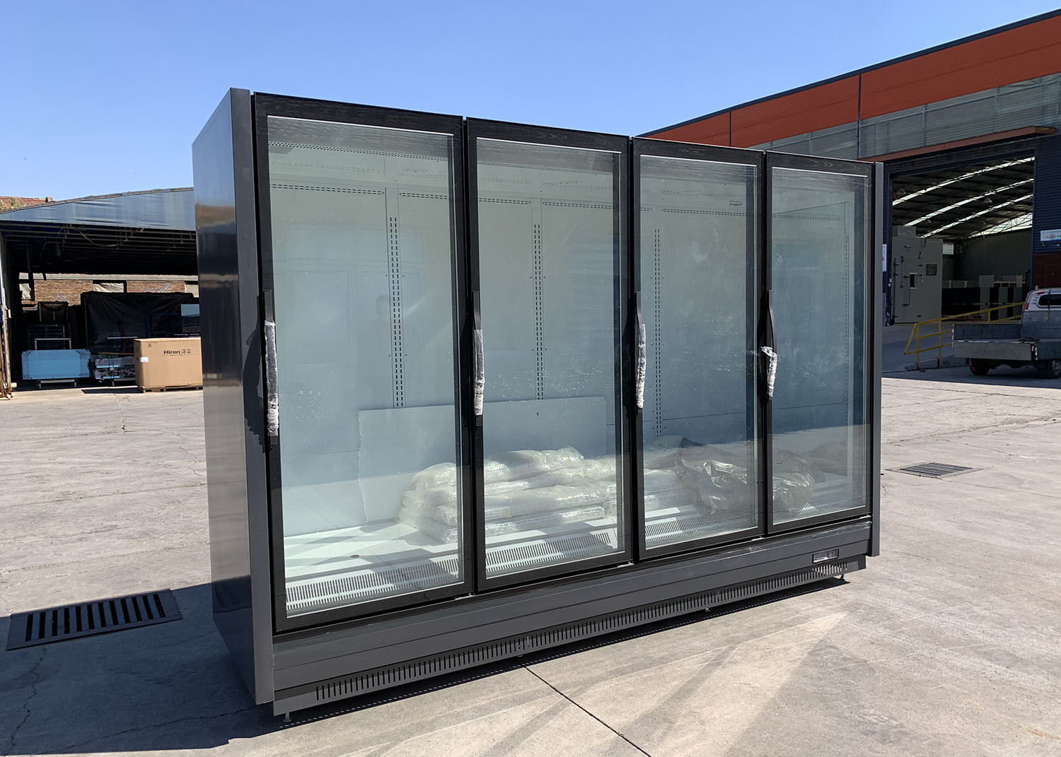 Super Market Remote Four Glass Door Display Freezer Cabinets Multideck