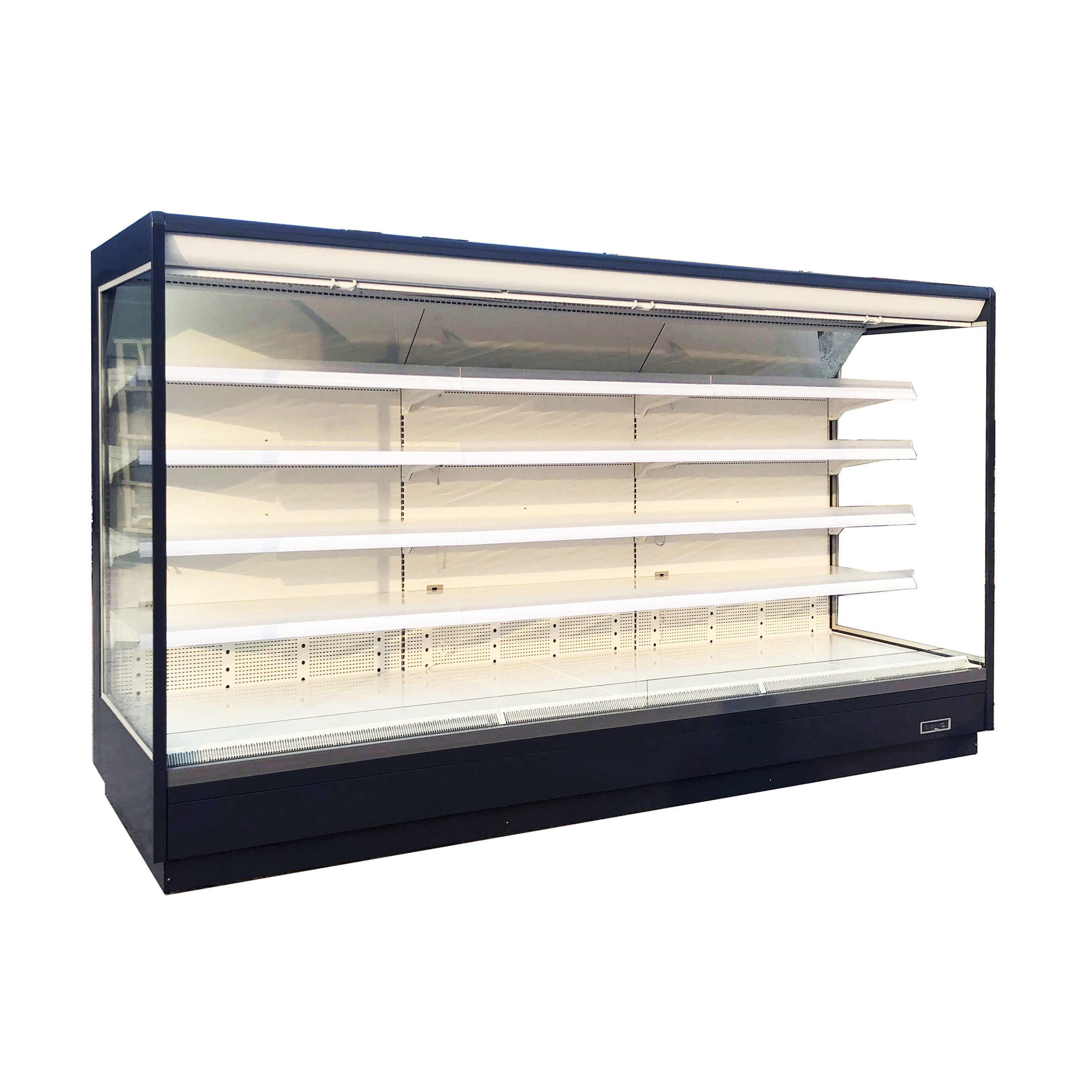 12FT Long Open Front Refrigerated Merchandiser With Transparent Glass Ends