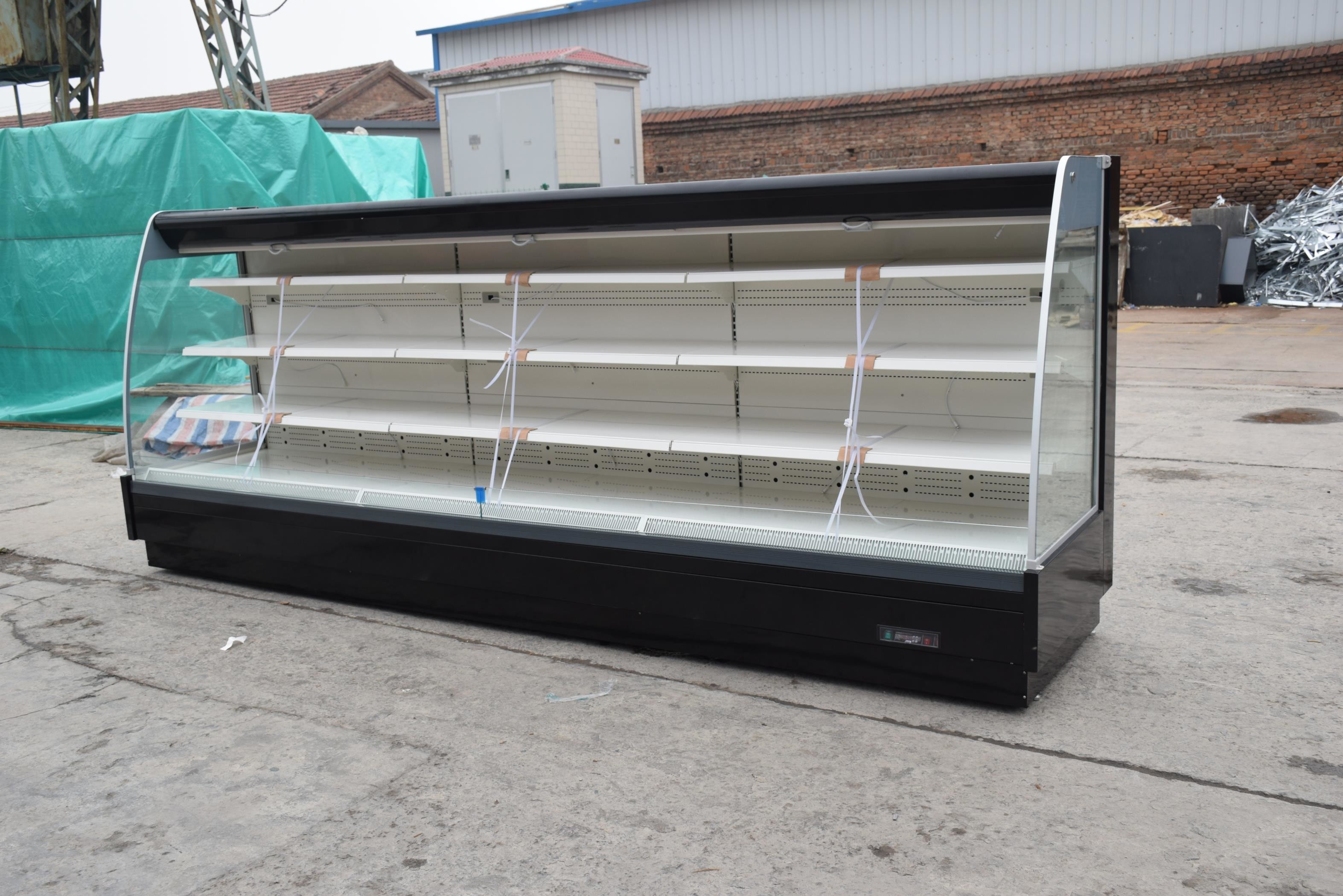 220V - 240V Open Display Fridge Remote Open Semi Vertical Cabinet CE ...