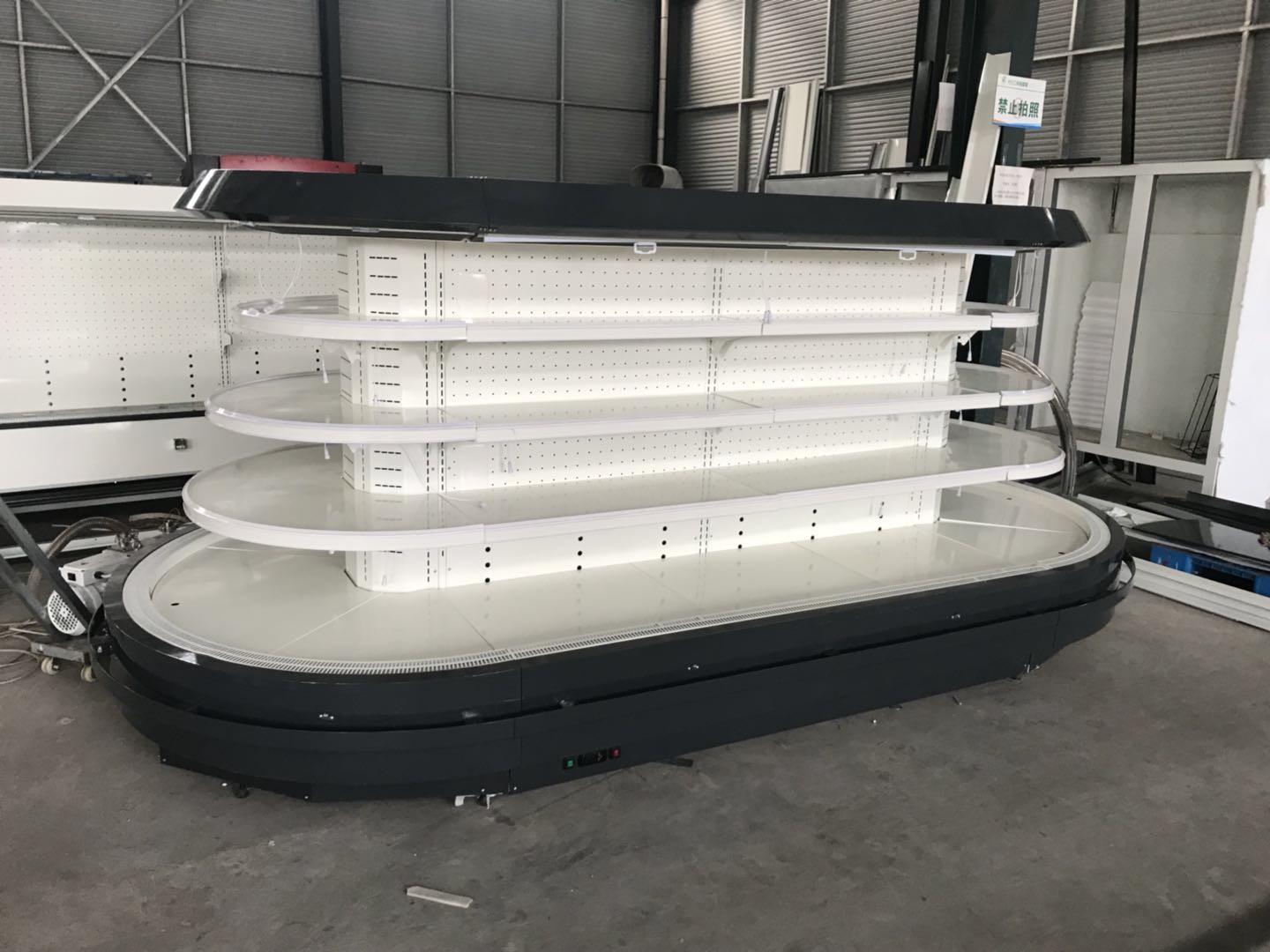 Semi High Multideck Open Display Chiller With 3 Layers Adjustable Shelving