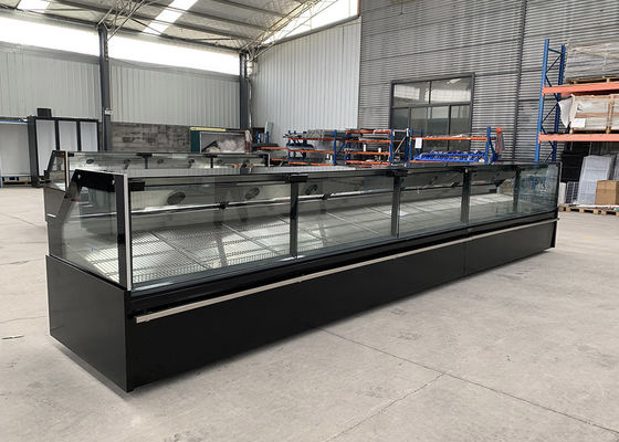 Stright Lift Up Glass Meat Display Counter Chiller Remote Type SS 304 ...