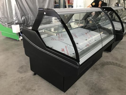Meat Serve Over Counter Display Fridge With Fan Cooling System And LED ...