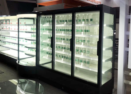 Remote Multideck Chillers With Doors , Superstore Glass Door Fridge Freezer