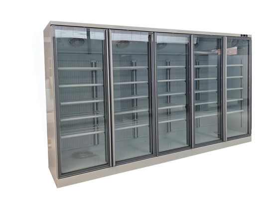 Remote Compressor 5 Upright Glass Door Fridge Multi Deck