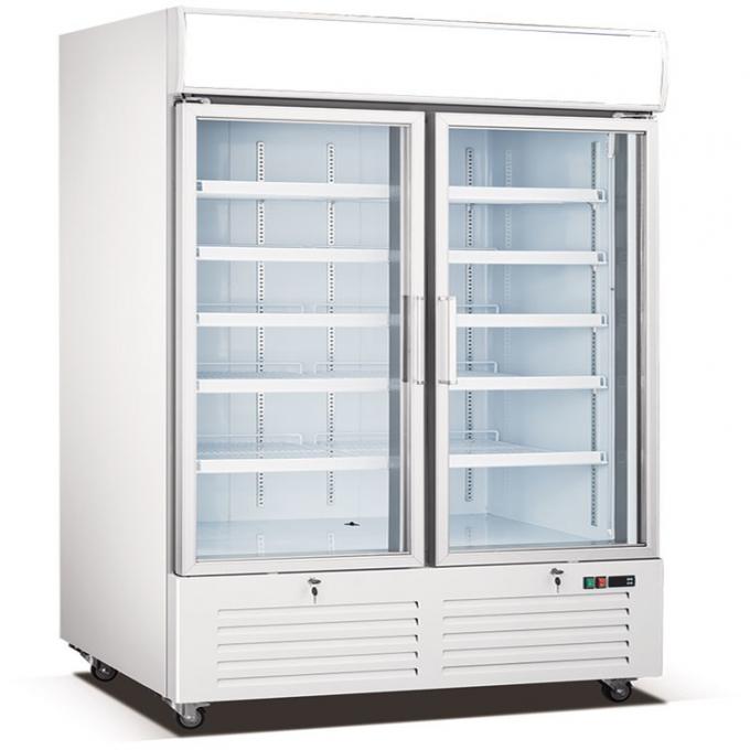 Digital Temperature Control Upright Glass Door Freezer 220V / 60Hz For ...